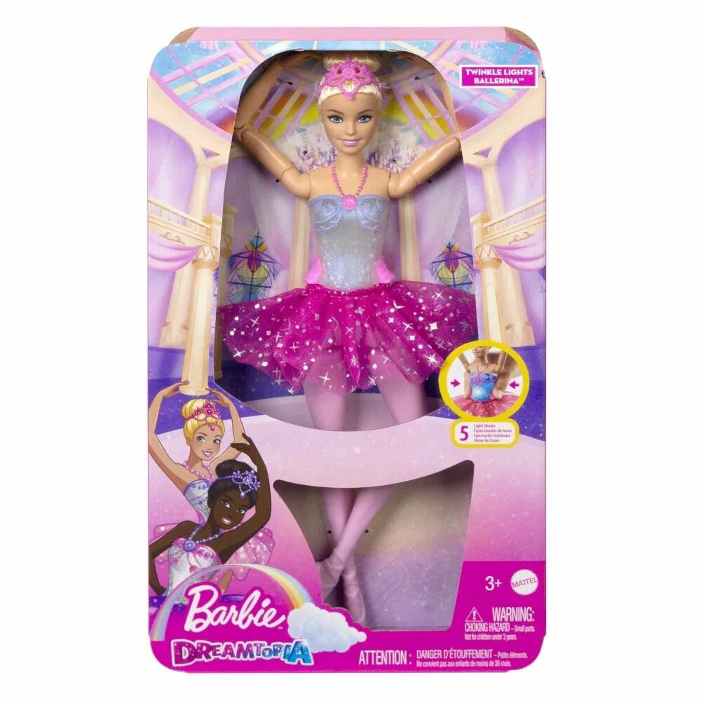 Кукла Barbie Dreamtopia - Барби Балерина Magic Lights Doll Blonde HLC25