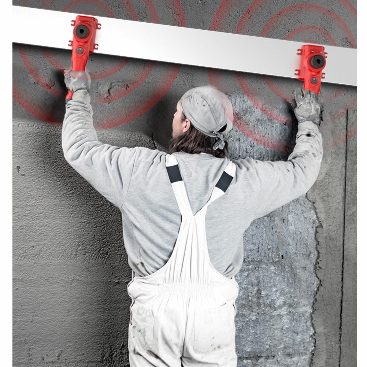 Виброрейка 1м в комплекте с виброшпателем, аккумулятор заряжается от сети