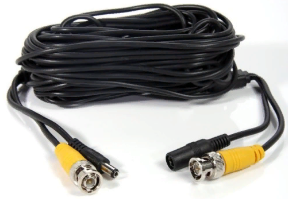 Готовый кабель для видеонаблюдения с питанием длиной 20 метров