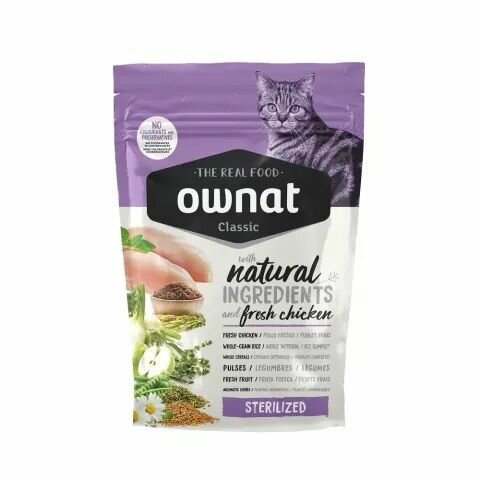 Ownat Adult Sterilized Classic Сухой корм для стерилизованных кошек, c курицей, 400 гр.