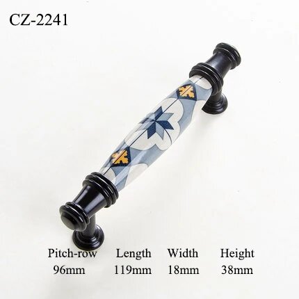 Синие керамические ручки и кнобы для дверей в скандинавском стиле, мебельные ручки, ручки CZ-2241-96