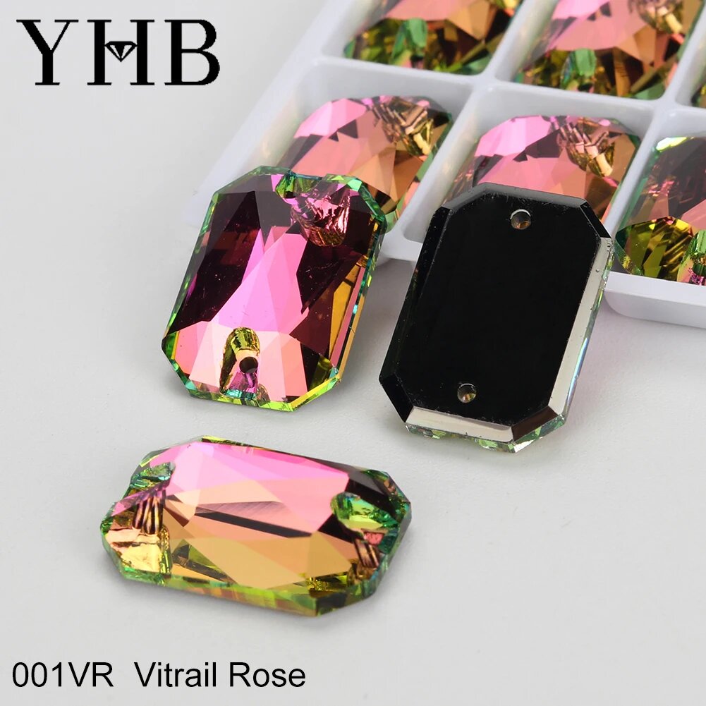 Стразы YHB Vitrail Rose 20-28 мм, 12 шт