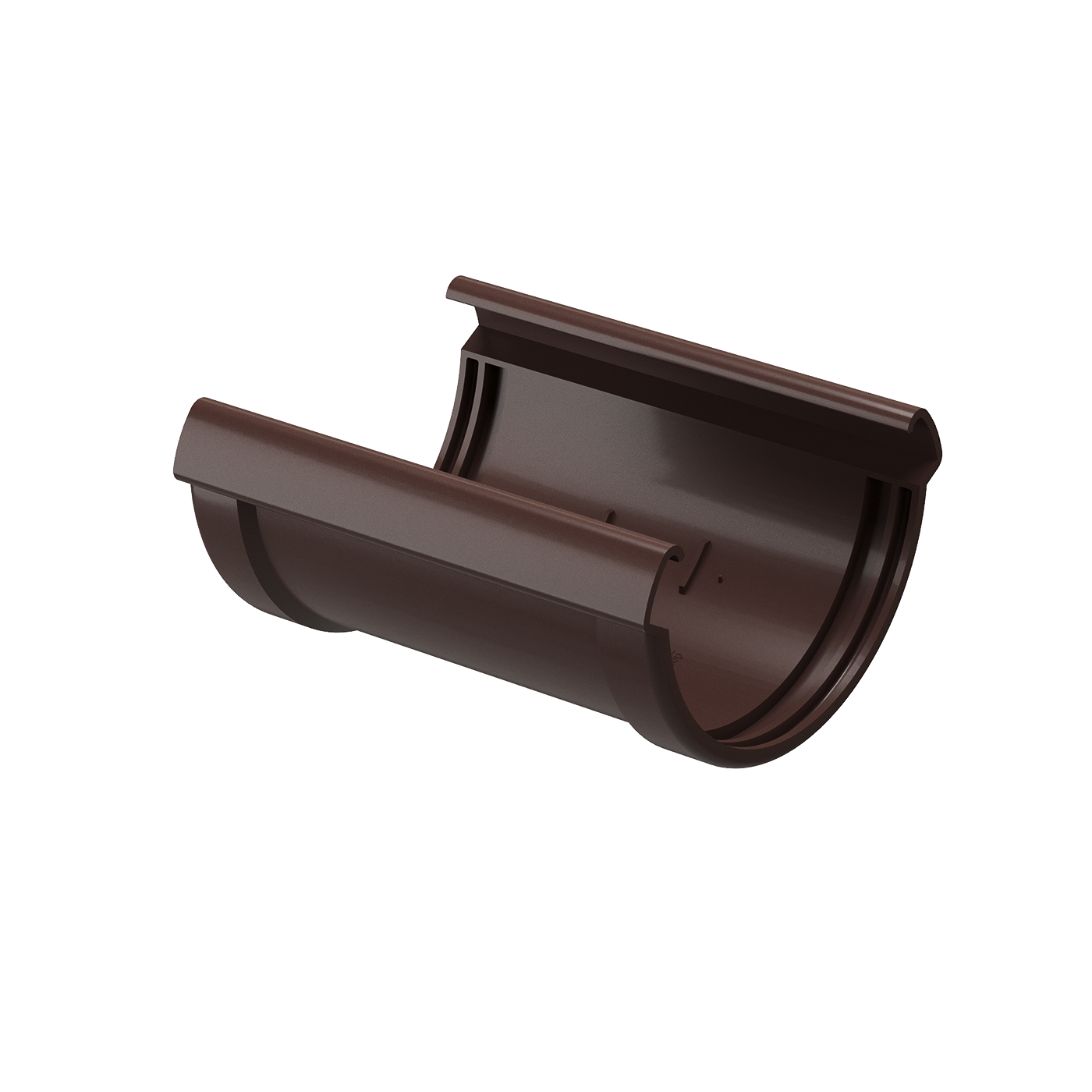 Соединитель желобов для водосточной системы Docke LUX ПВХ, цвет шоколад RAL 8019
