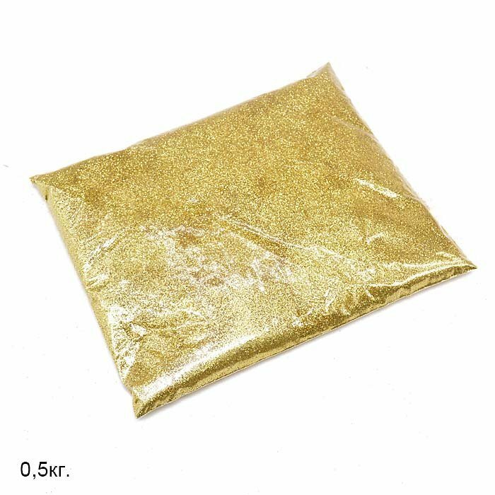 Блёстки глиттер сухие декоративные, 500 гр, цвет золото, мелкие
