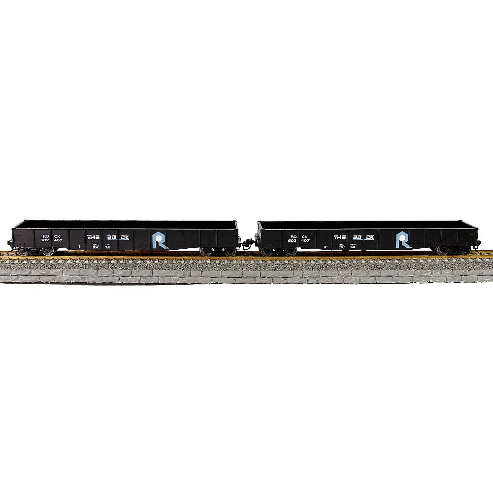 Evemodel Железнодорожный вагон-гондола The ROCK Black HO Scale 1:87 2 wagons