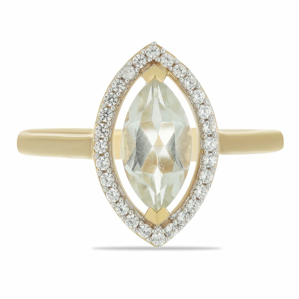 Кольцо, серебро, 925 проба, аметист, циркон