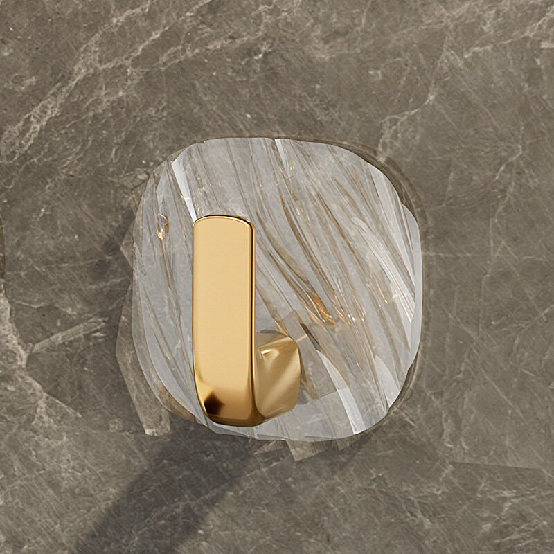 Акриловый крючок, прозрачный, без перфорации, для ванной комнаты, 4 шт