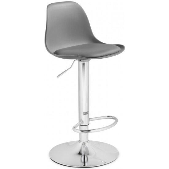Стул барный Woodville Soft gray / chrome