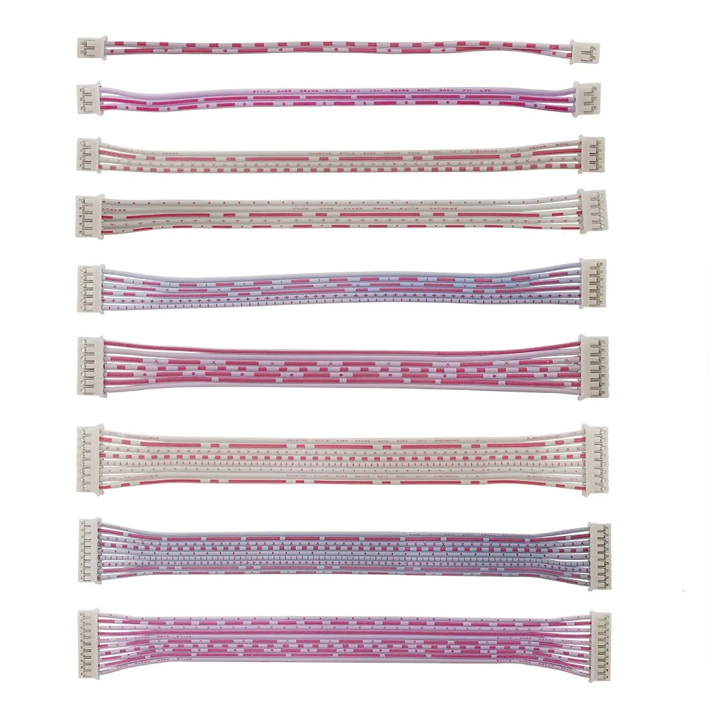 LOCHEUK JST PH 2.0 кабель разъём 2-10 pin красный белый 8Pin, 5Pcs