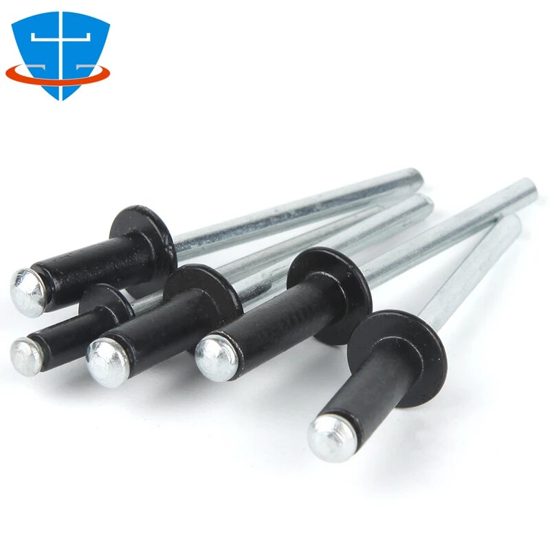 Черные алюминиевые поп-заклепки SHOUZHENG FASTENER M2.4/M2.8/M3/M3.2/M4/M5 M3 (50pcs), 4mm