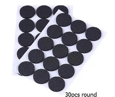 1 упаковка, нескользящие самоклеящиеся мебельные резиновые подушечки для ножек стола, 30pcs round