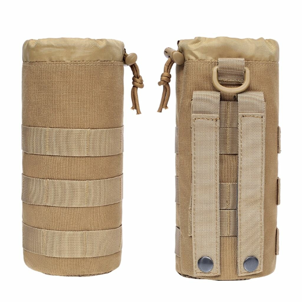 Фляга Molle с держателем для бутылки и кружкой - черная