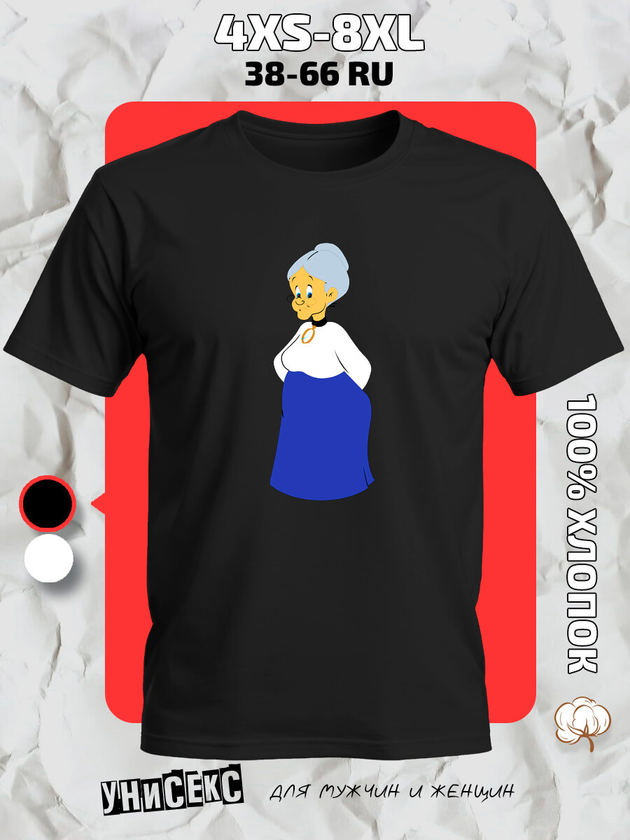 Футболка с принтом Baby Looney Tunes Бэби Луни Тюнз Granny Бабушка