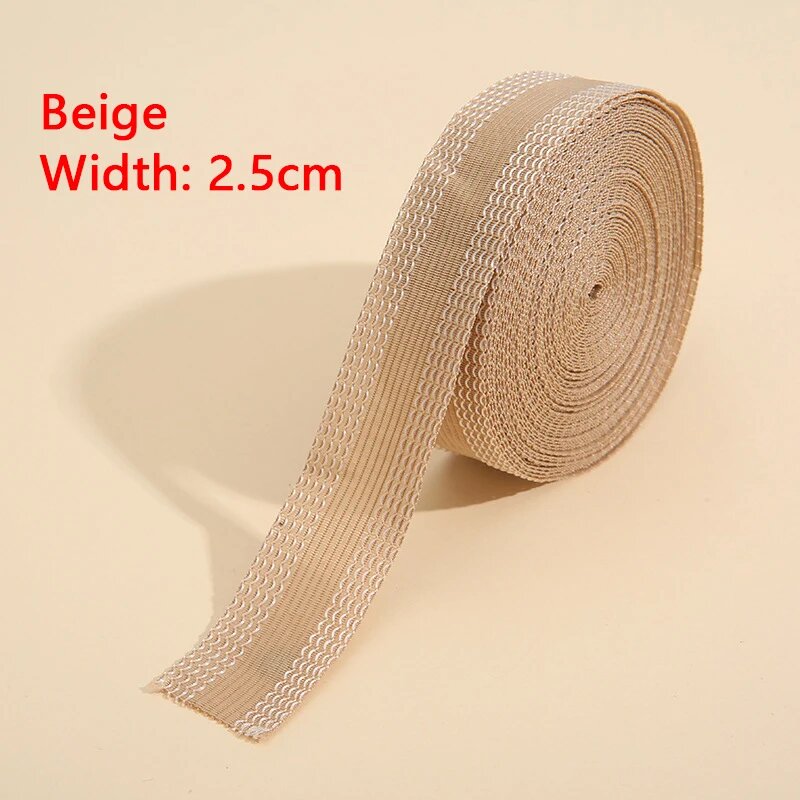 Самоклеящаяся лента для брюк из полиэстера 1-5 м Бежевый, 5m, Beige