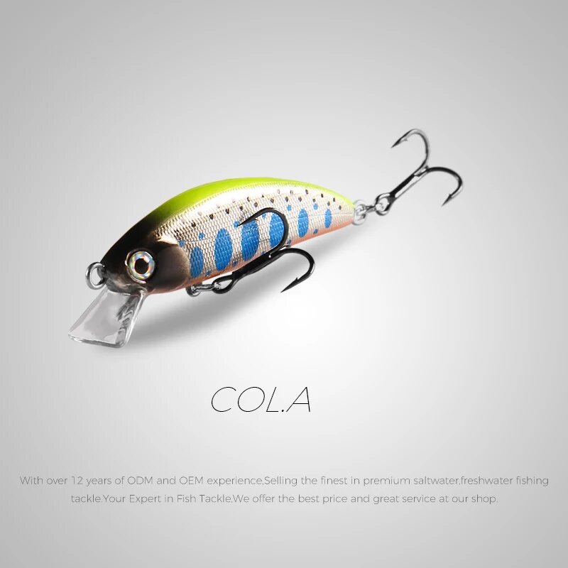 BEARKING 50 мм 5г жесткая блесна Белый, Col.A