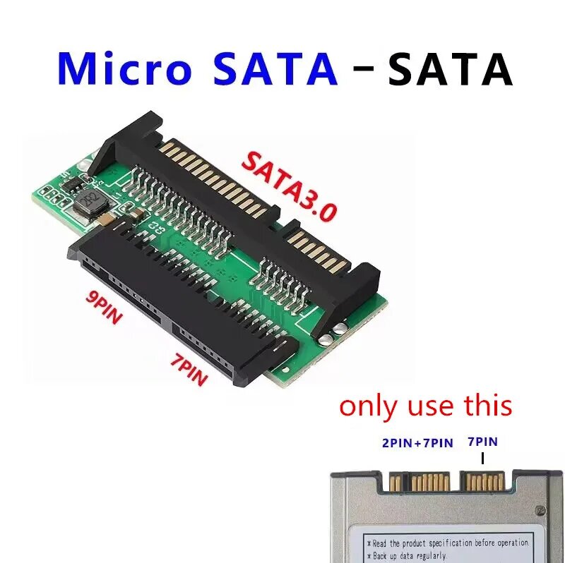 Адаптер Micro SATA 1.8" к SATA 2.5"