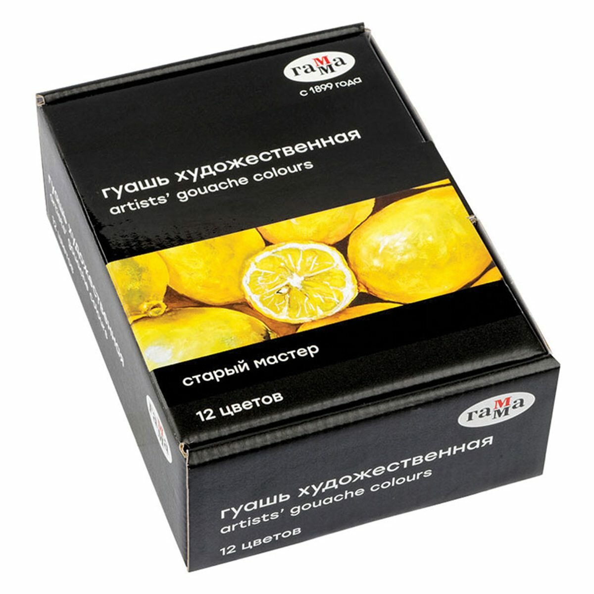 Гуашь цветная художественная Гамма "Старый Мастер", 12 цветов, 40мл, картон. упаковка (301220202), 8 уп.