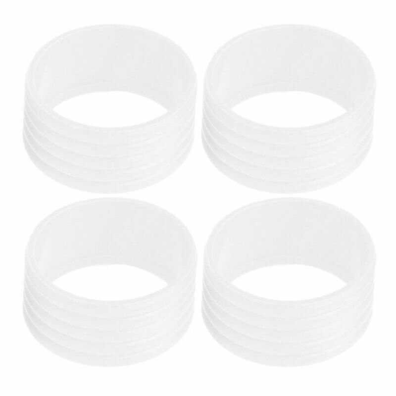 1 упаковка из 4 штук, уплотнительное резиновое кольцо для теннисной ракетки-белое