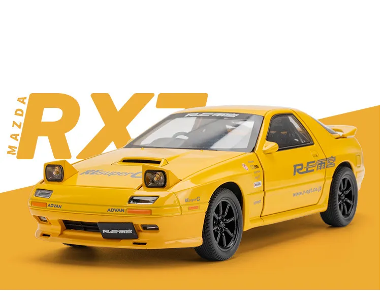 1:24 INITIAL D Mazda RX7 RX-7 Supercar литая модель игрушечного автомобиля