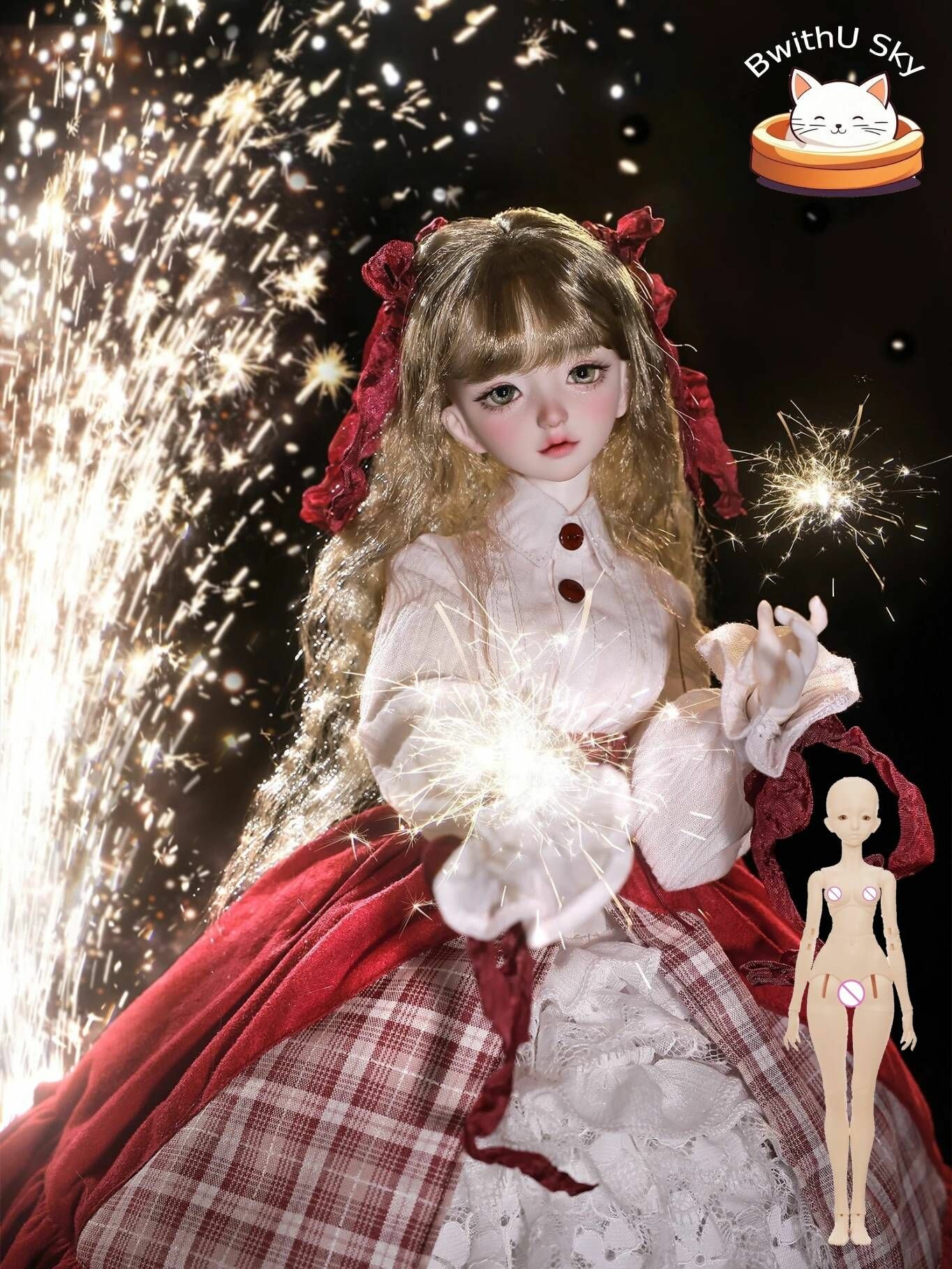 BwithU Bjd 1/4 Cirra обнаженная кукла с нормальной кожей, без макияжа, без аксессуаров