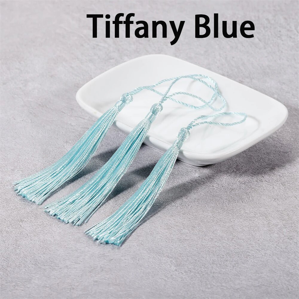 30шт. Подвеска с бахромой Tiffany Blue, 70 мм