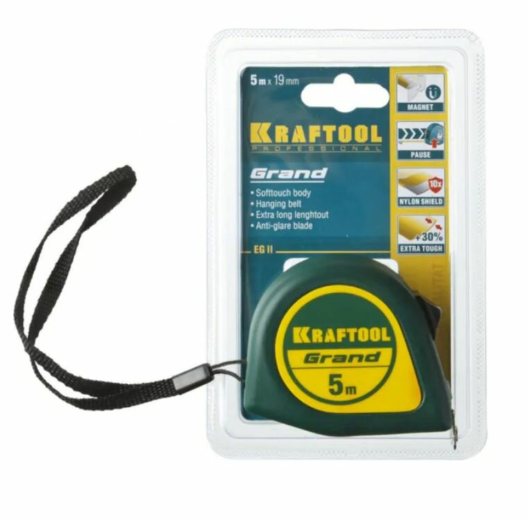Рулетка Kraftool Grand 5м*19мм 34022-05-19