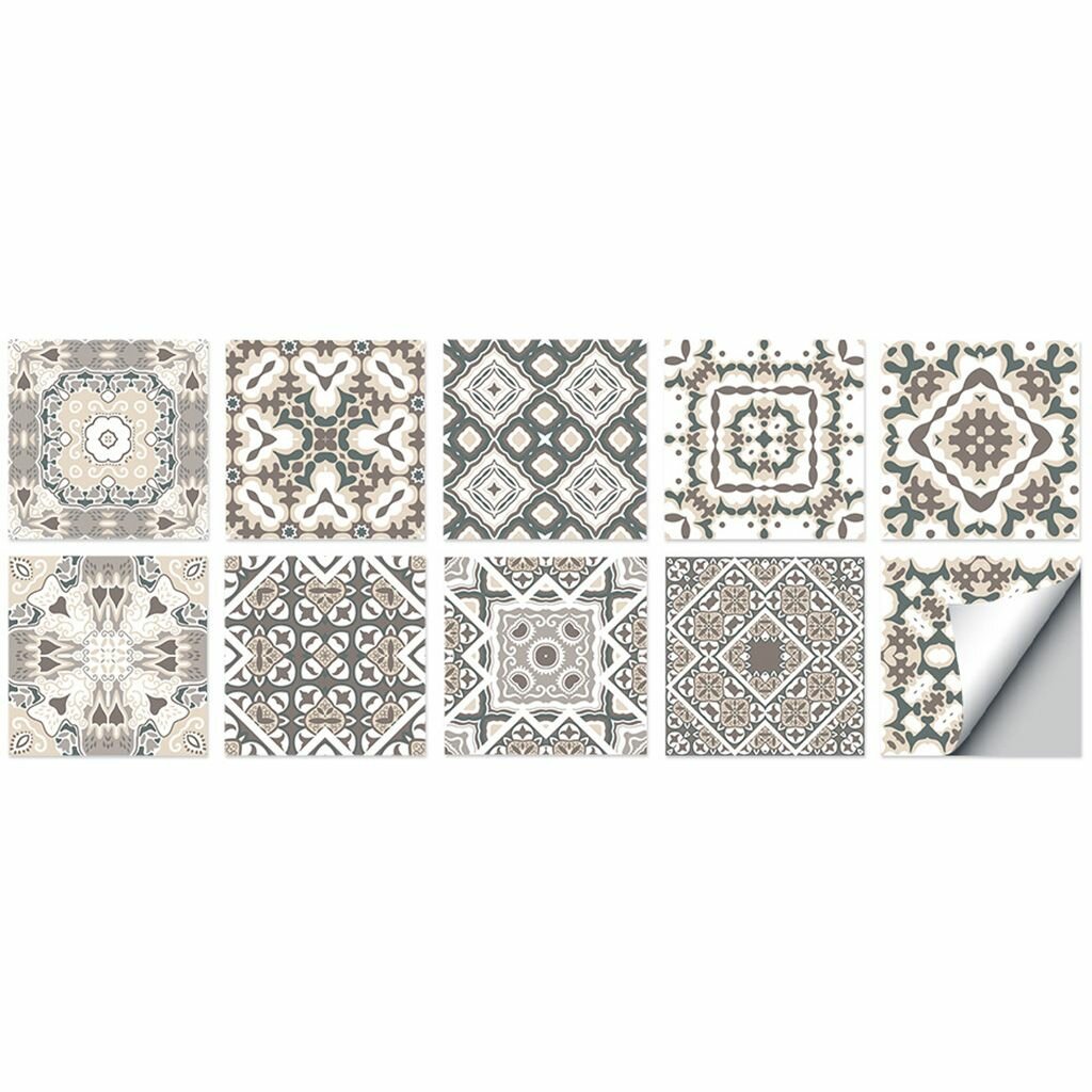 1 комплект из 10 листов, наклейки на мраморную плитку для ванной комнаты DIY wall tile stickers-HT04-10CM