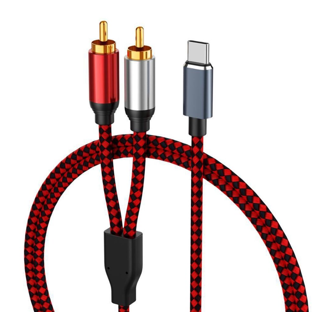 Аудиокабель Type C revolution dual RCA revolution audio cable-50 см
