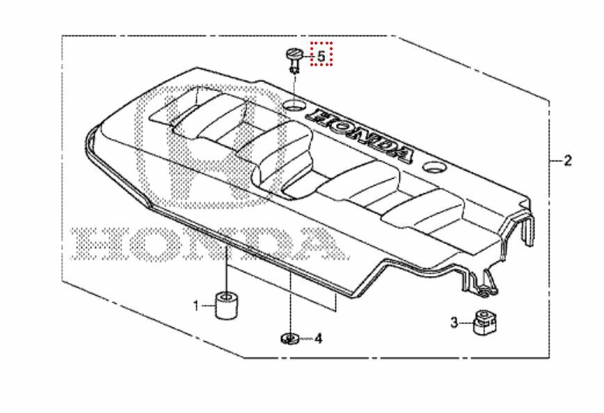 Болт крепления крышки двигателя; Артикул Honda/Acura: 91501P8AA01 (Оригинал)