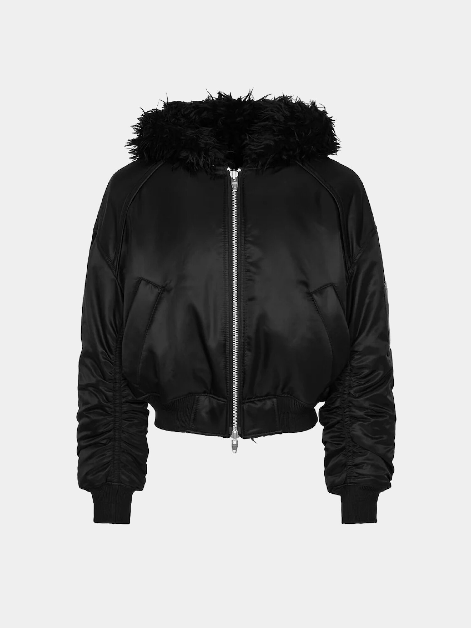 Бомбер Cropped Faux Fur