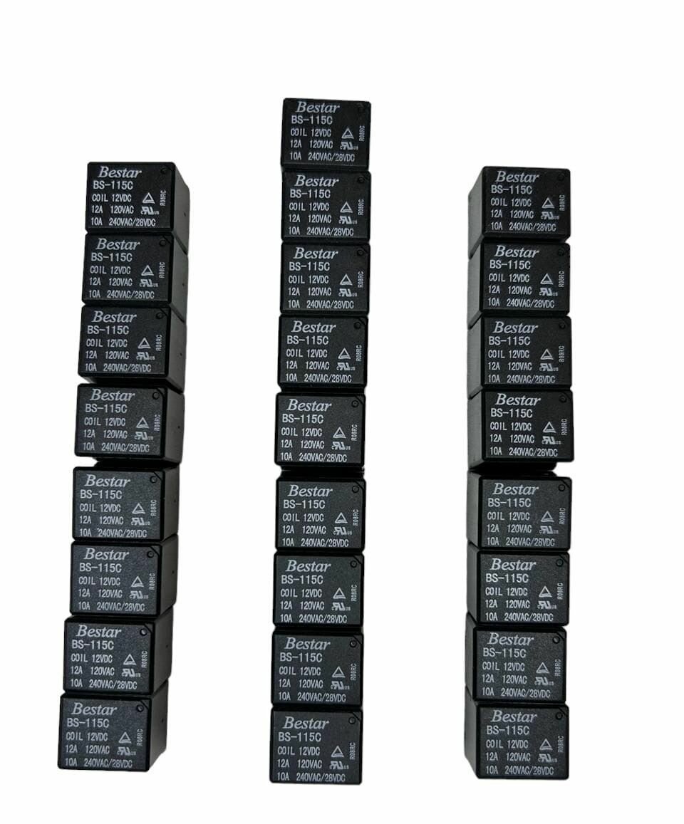 Реле электромеханическое силовое (25 шт) BS-115C 24V (BS-115C-12A-24VDC), 24В. 1гр. на перекл. 10А. 240В.
