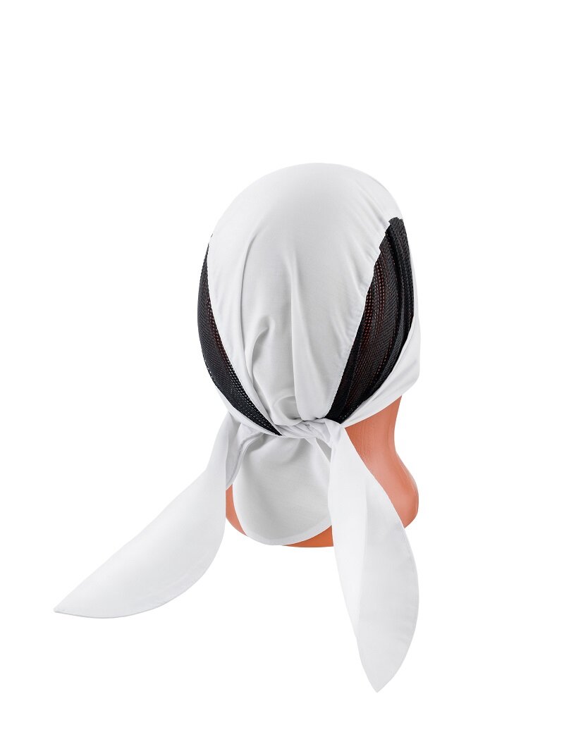 Бандана DECORATOR "С Сеткой", унисекс, полиэстер/хлопок, белая/чёрная, всесезонная