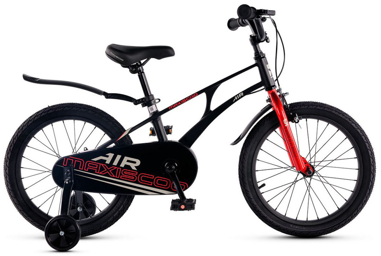 Детский велосипед Maxiscoo Air Standart 18' (2025) 18 Черный (115-130 см)