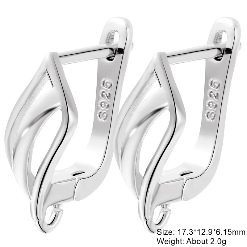 Juya крепежи для сережек из меди с золотым покрытием Серебряный, 2 Pair-4 Pieces, White Gold