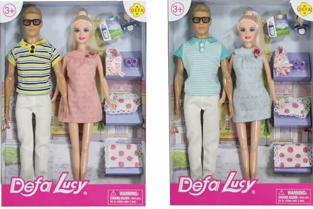 Куклы DEFA Lucy "Семья", 28 см, с аксессуарами, в коробке
