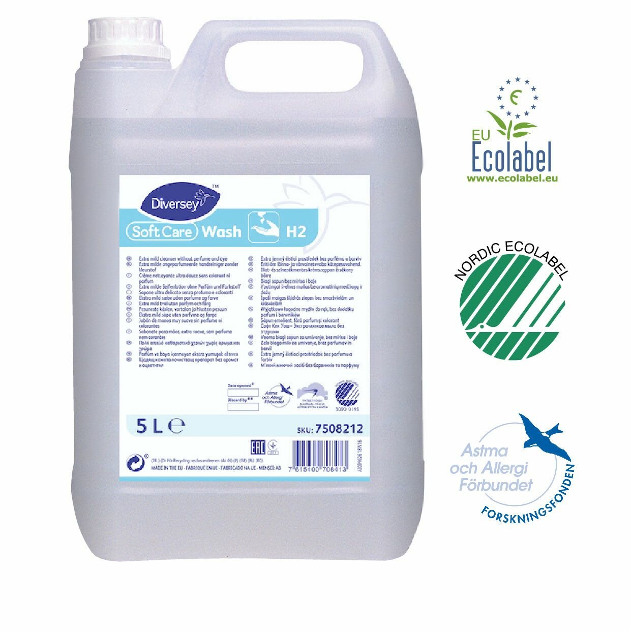 Мыло жидкое Diversey Проф Soft Care Wash без отдушки, 5 л (стандарт 5000)