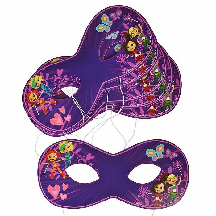 Набор детских масок ND Play фиолетовые, Сказочный патруль, 6 шт (275844)