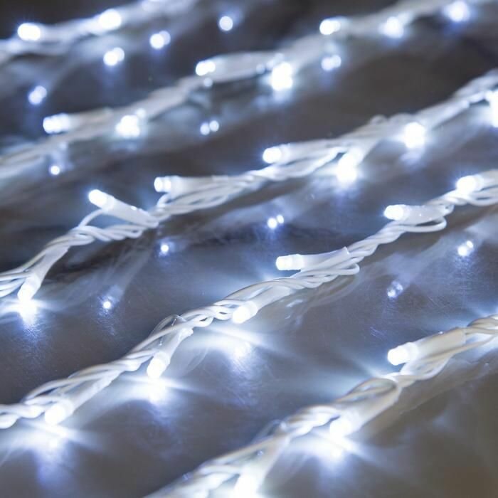 Гирлянда Водопад 2 6 м, IP44, УМС, белая нить, 1500 LED, свечение белое, 8 режимов, 220 В