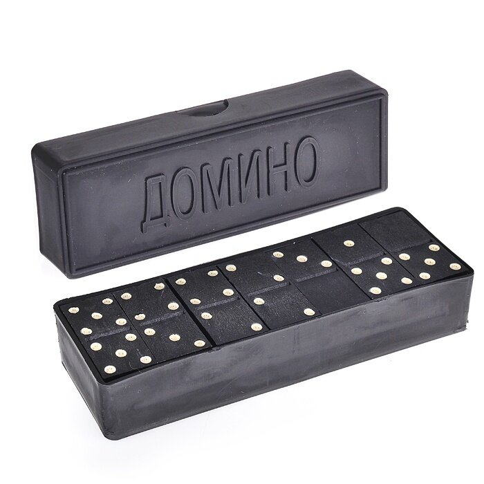 Настольная игра Рыжий кот Домино классическое, разные цвета (ИН-7954)