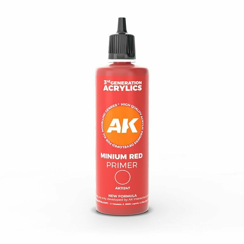 Акриловый праймер AK Interactive Minimum Red 100ml
