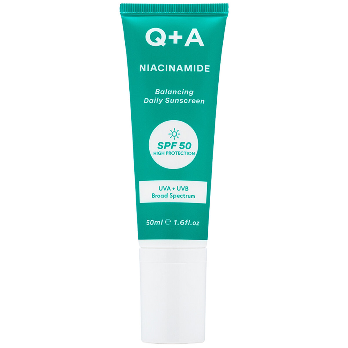 Крем солнцезащитный для лица Q+A Niacinamide Balancing Daily Sunscreen SPF 50, 50 мл