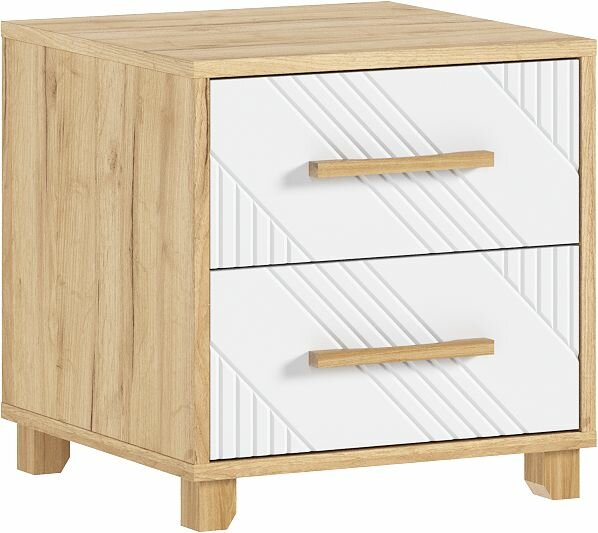 Ирис Тумбы (2шт) (Браш Вайт, Дуб Крафт) (Миф)