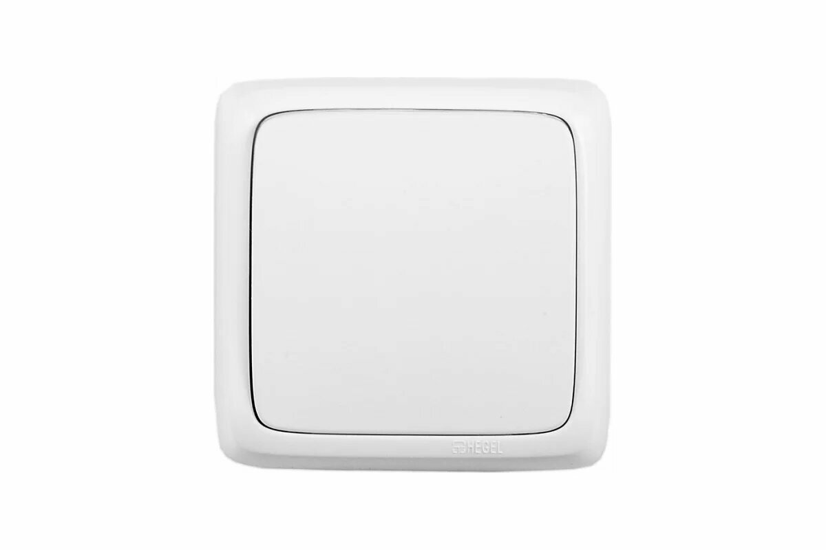 Выключатель Hegel Alfa одноклавишный накладной белый (ВА10-113)