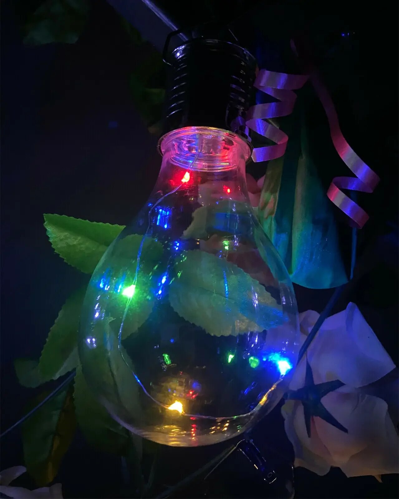 Солнечная подвесная лампа Aoyuansea 5 LED теплый белый/разноцветный свет