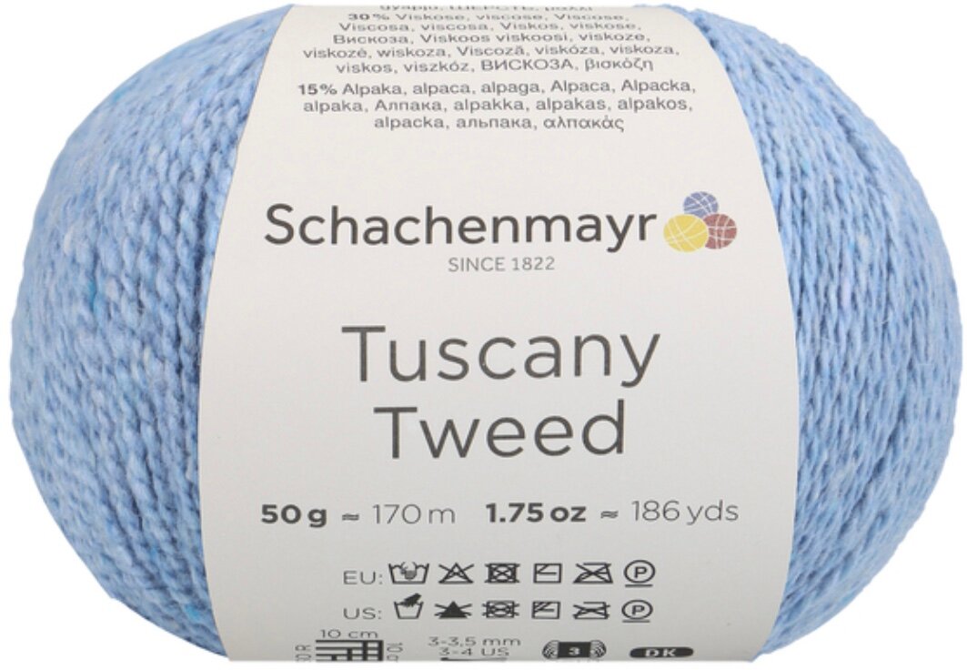 Tuscany Tweed /Таскани Твид/ пряжа Schachenmayr, MEZ, 9807002 (00053, eisblau (ледяной голубой), голубой)