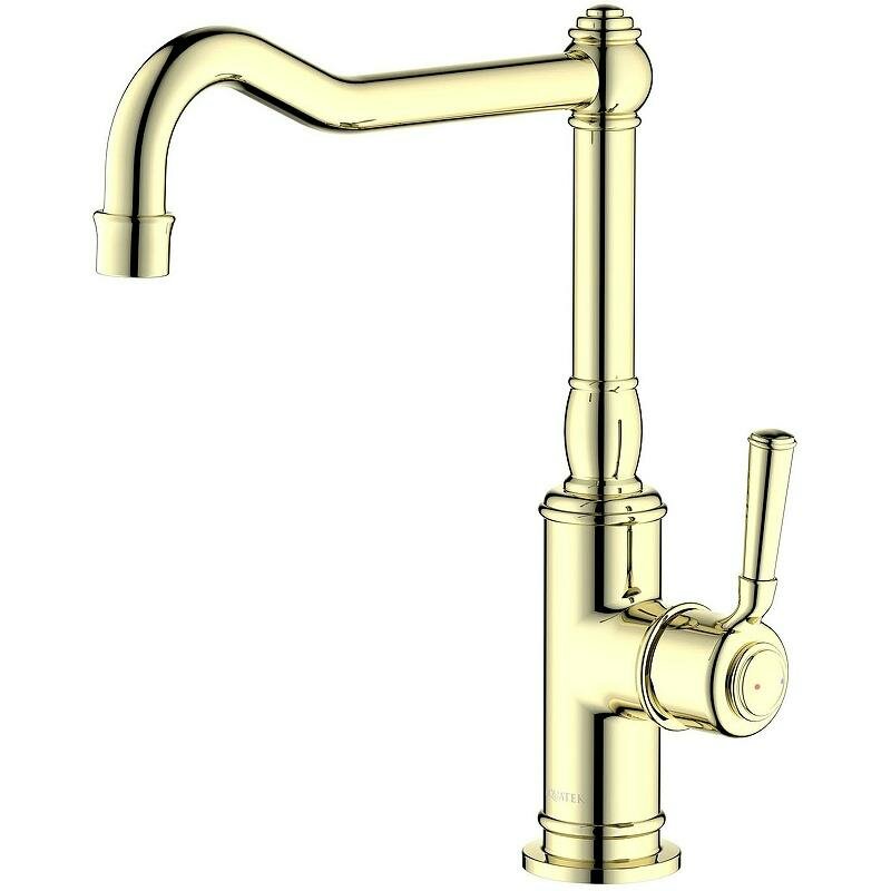 Смеситель для кухни Aquatek Классик AQ1580PG полированное золото, рычажный, латунь