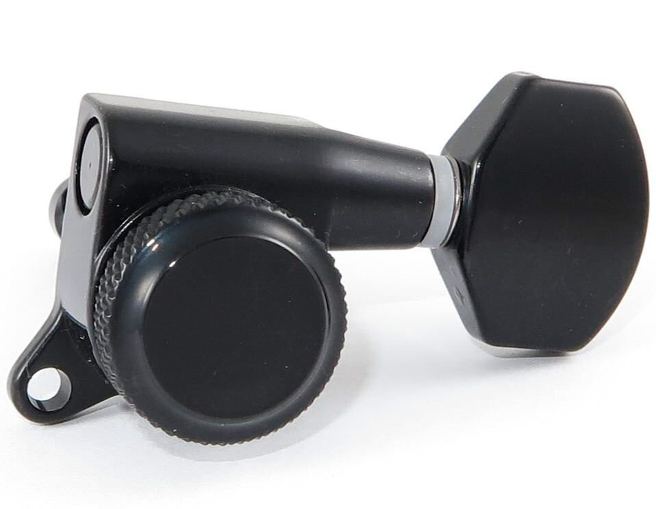 Колок одиночный локовый HC Tuner LC721-D07 21:1, BLACK, черный, левый