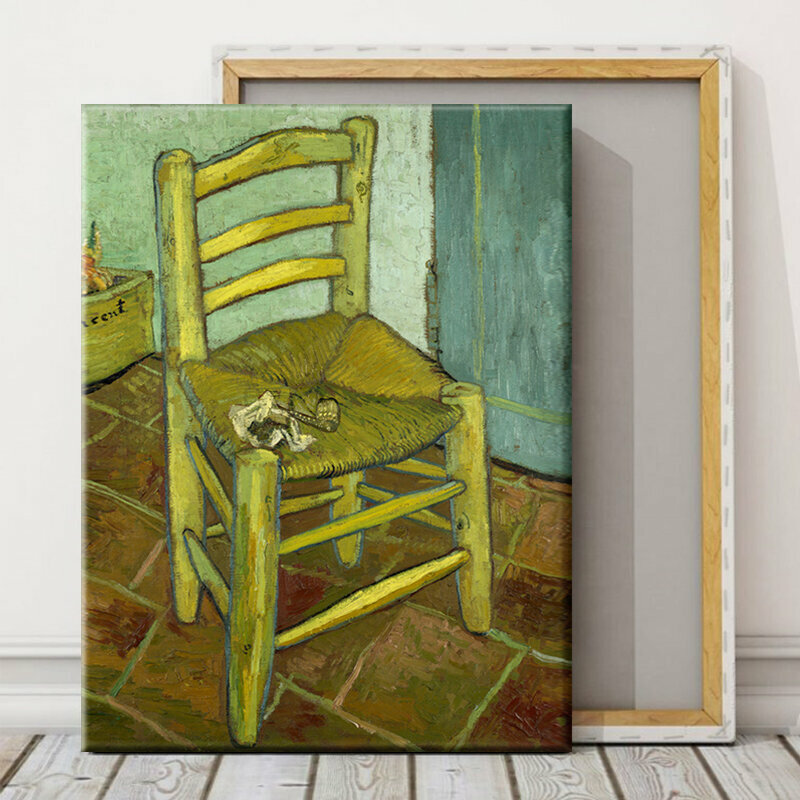 Картина на холсте 40х50 см "Репродукция Кресло Гогена, Ван Гог", на стену для интерьера
