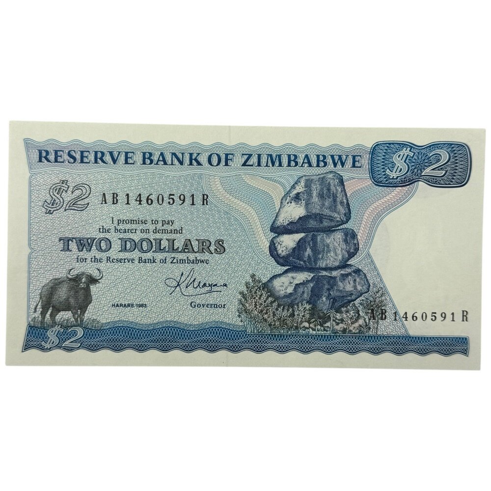 Зимбабве 2 доллара 1983 г. (Серия AB R)