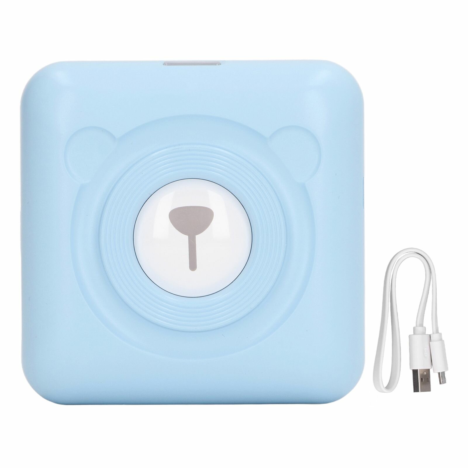 A6 Мини-карманный принтер BT USB Портативный термопринтер для фотоэтикеток и вопросов, 5V 2A, голубой